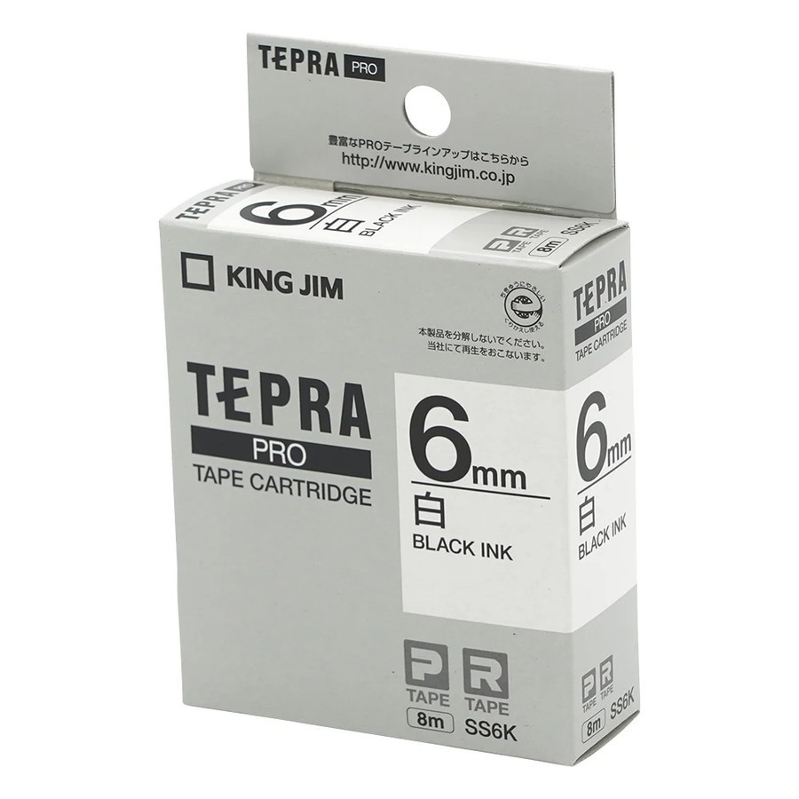 Jual King Jim SS6K Tepra PRO Label Printer Tape-Cartridge 6mm, White ...