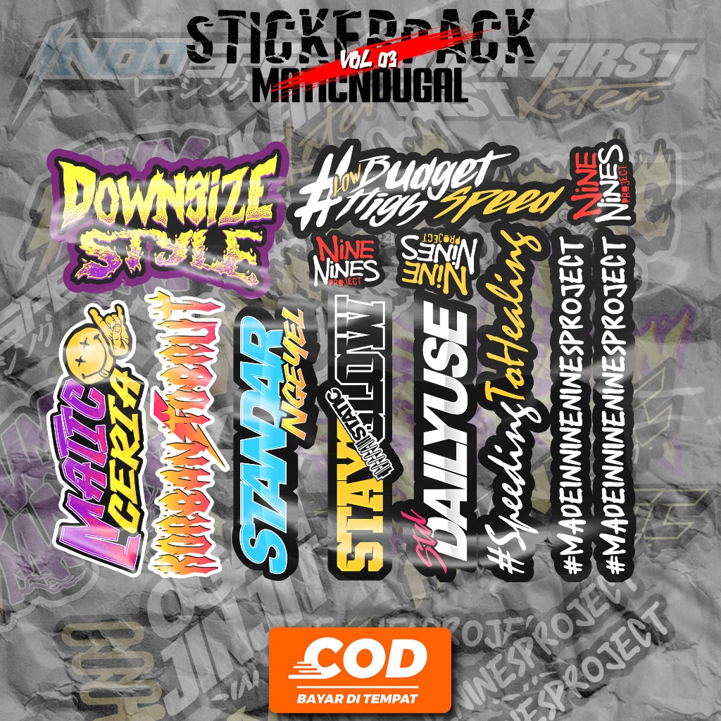 Jual Sticker Pack MaticNdugal Vol 03 Matic Ceria Korban Tobrut Downsize ...