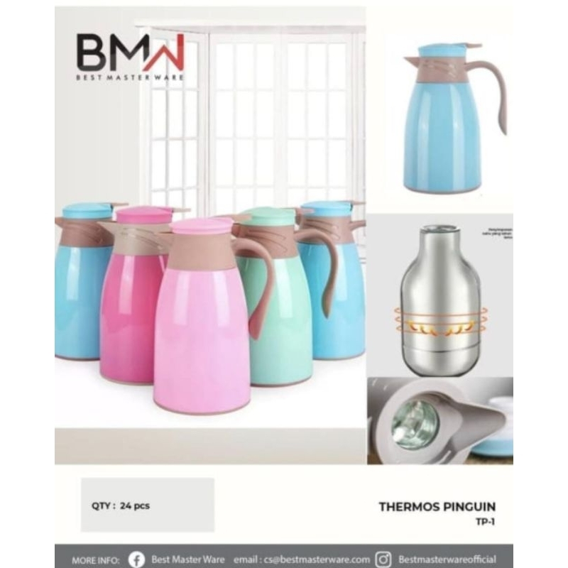 Jual Teko Pinguin / Teko Termos Vacuum Tahan Panas & Dingin / Teko ...