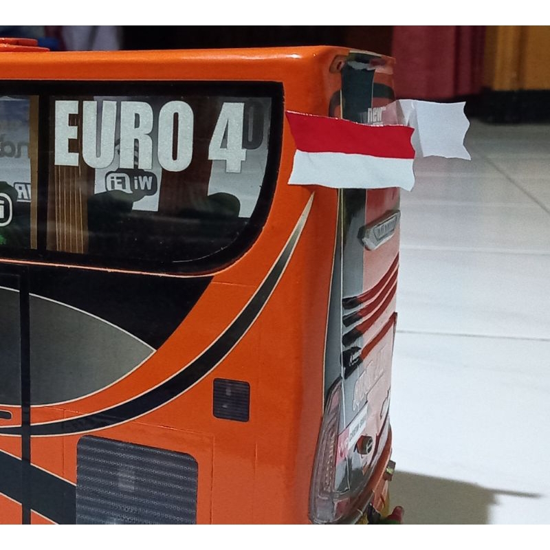 Jual Paket Stiker Miniatur Bus, Bendera berkibar,banner Trip,banner ...