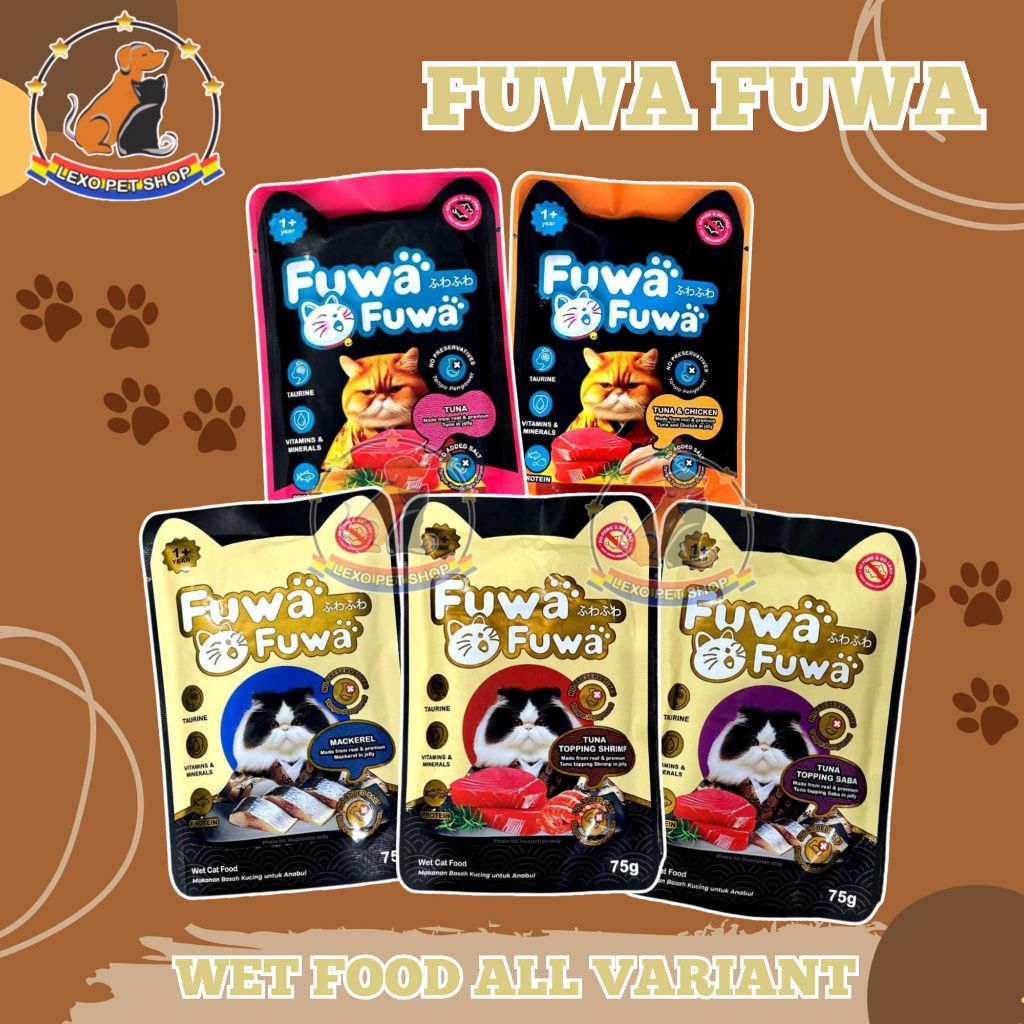 Jual FUWA FUWA POUCH 75gr Wet Food Makanan Snack Kucing Sachet Basah ...