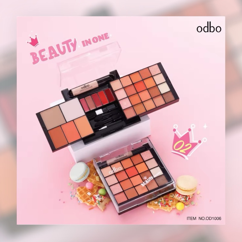 Jual Odbo Beauty In one 5 in 1 Eyeshadow, Blush, Highlighter, Contour and Lipstick | Shopee ...