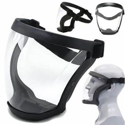 Jual Penutup Pelindung Transparan Hitam | Face Shield Kacamata ...