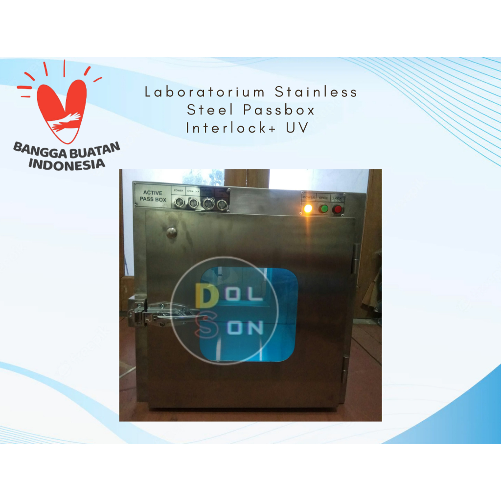 Jual Pass Box Laboratorium BSL Passbox Stainless Interlock Magnet UV ...