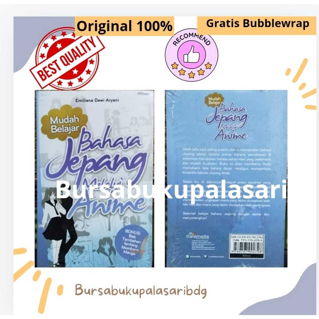 Jual Buku Mudah Belajar Bahasa Jepang Melalui Anime Emiliana Dewi ...