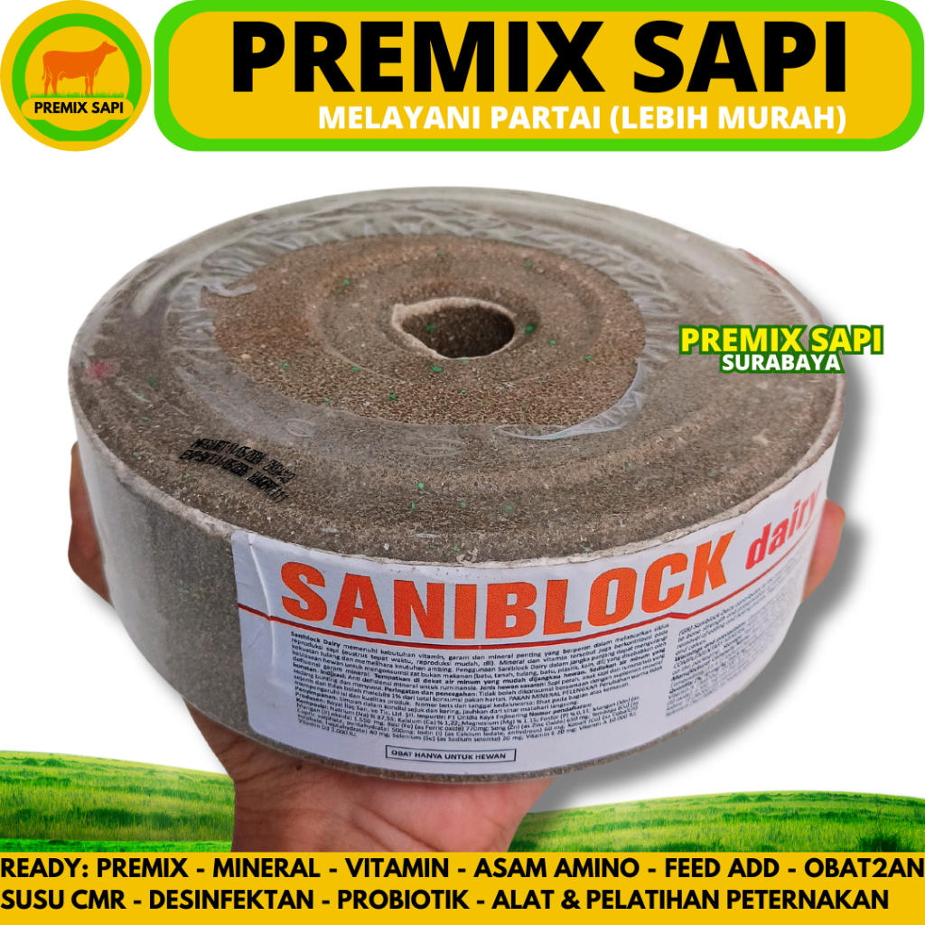 Jual MINERAL BLOK SANIBLOCK DAIRY 2 KG - MINERAL BLOK KAMBING PERAH ...