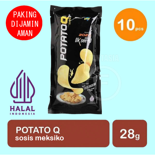 Jual POTATO Q SNACK CEMILAN MAKANAN RINGAN SOSIS MEKSIKO PER PACK ISI ...