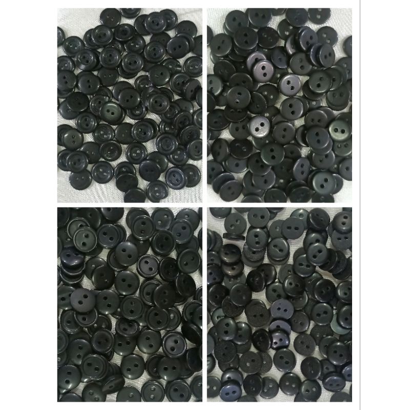 Jual Kancing Kemeja/Kaos ukuran 16L,18L,20L lubang 2 warna hitam harga ...