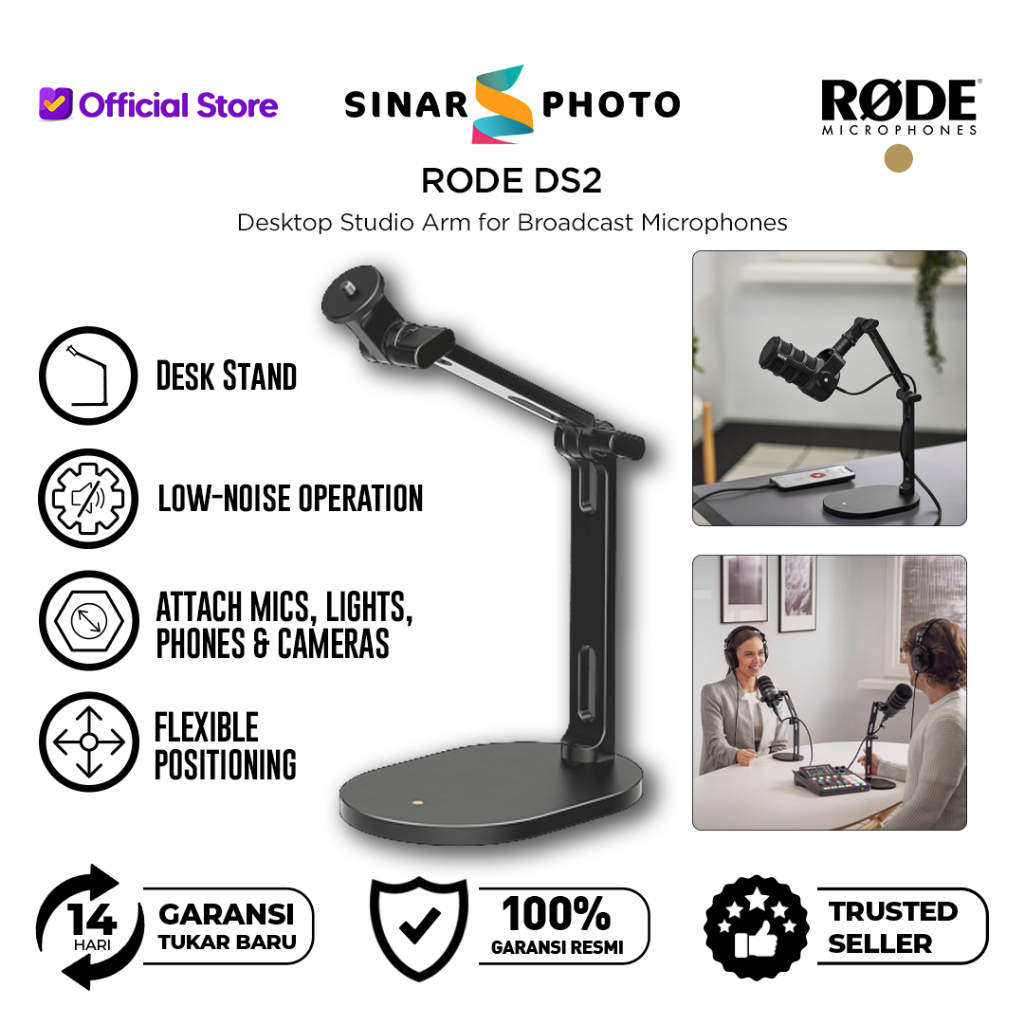Jual RODE DS2 Desktop Studio Arm Microphone Stand DS-2 Dudukan Mic ...