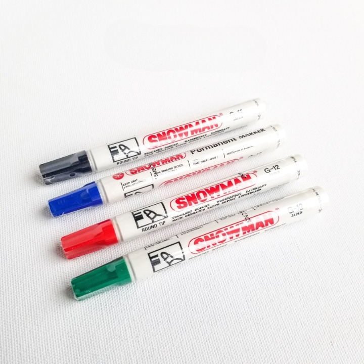 Jual Spidol Permanent Snowman G-12 / Permanent Marker Snowman (PERPCS ...