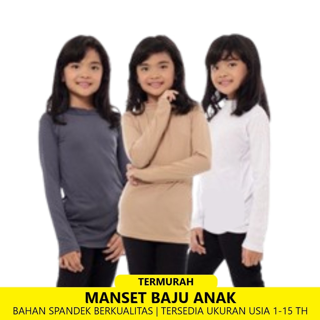 Jual Manset Dalaman Anak Lengan Panjang / Manset Baju Dalaman anak Usia ...