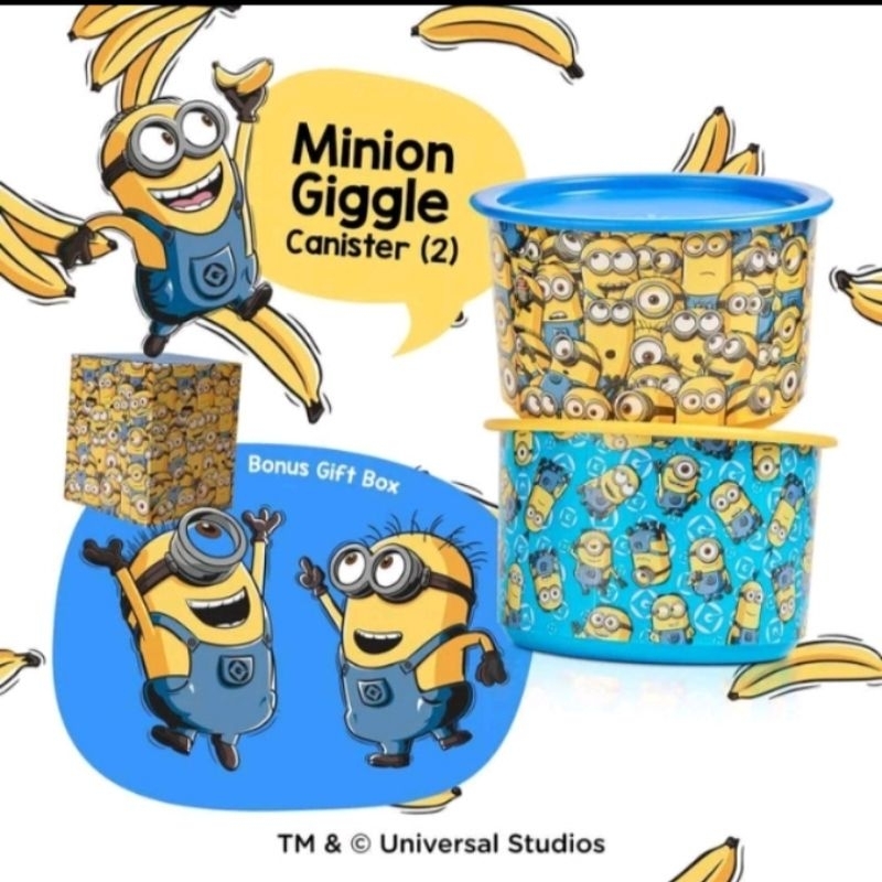 Jual Minion Gigle Canister(2)/Toples Tupperware | Shopee Indonesia