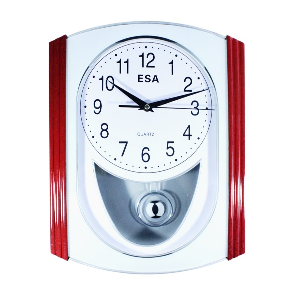 Jual ESA Jam Dinding Bandul Bunyi Lonceng Tiap Jam Gaya Modern ...