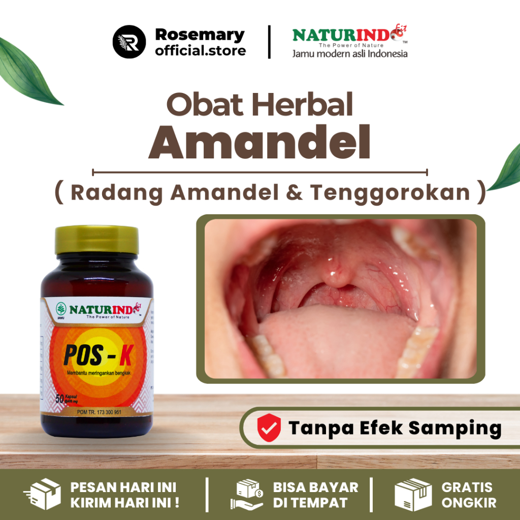 Jual Obat Herbal Amandel Untuk Anak Obat Sakit Radang Tenggorokan Pos K Naturindo | Shopee Indonesia