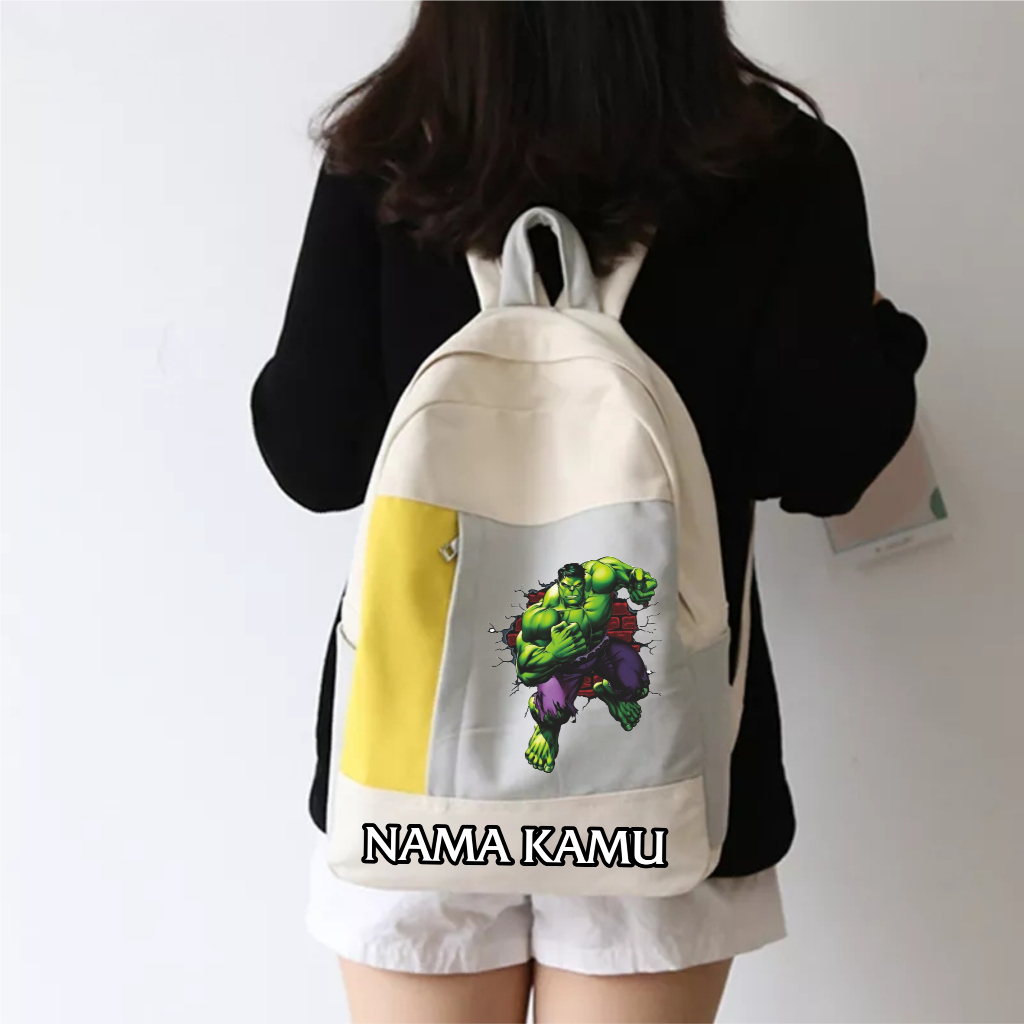 Jual Tas Punggung Ransel Backpack Animasi Karakter Hulk Sekolah SD/SMP ...