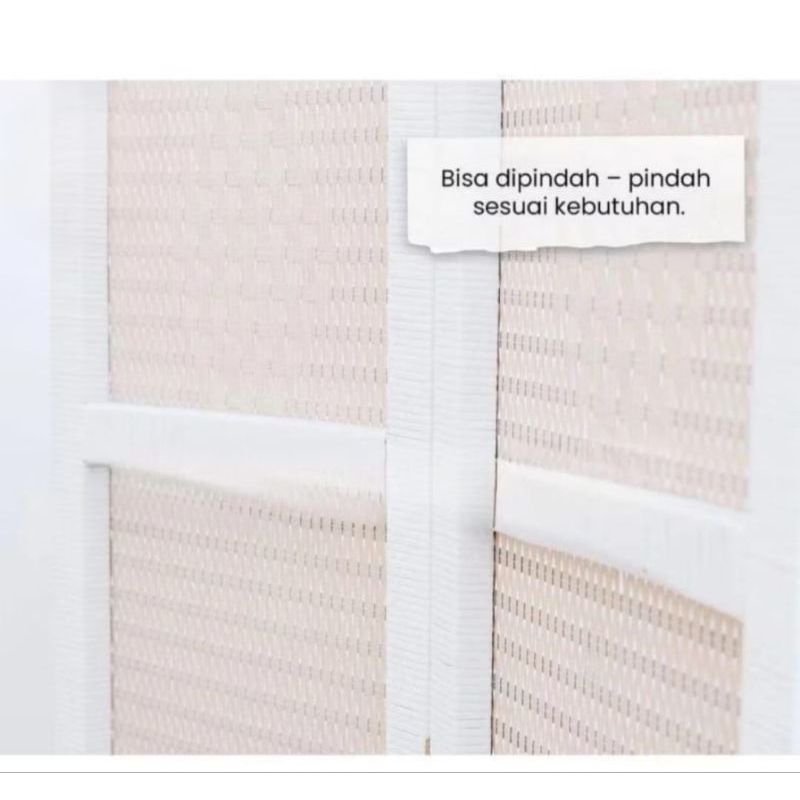 Jual Sketsel Ruangan Rotan Sintetis Pembatas Ruangan Minimalis Putih ...