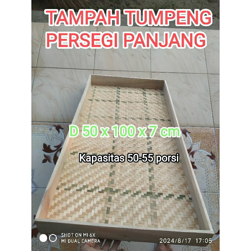 Jual tampah tumpeng/tampah kotak/tampah bambu/tampah persegi panjang ...