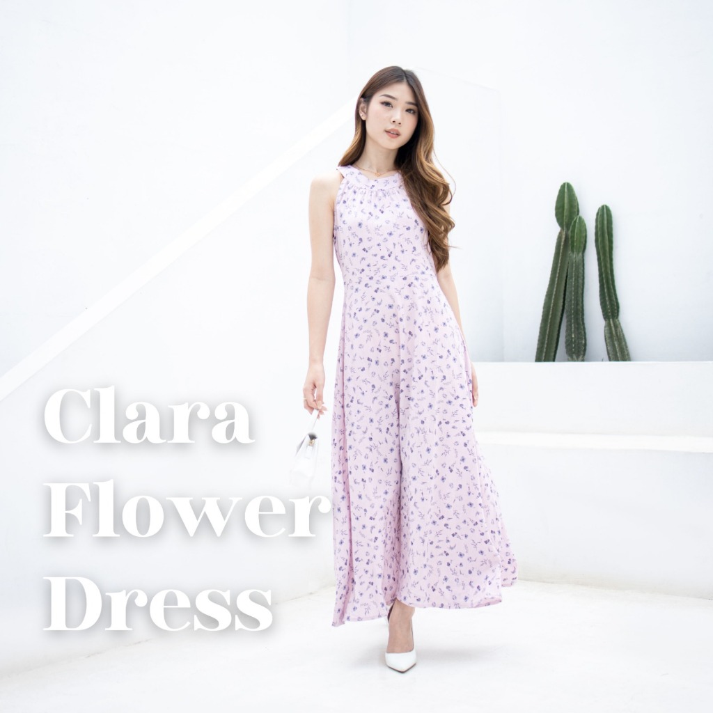 Jual VELOVE - V1080 Clara Flower Dress - 3 COLOR & 2 SIZE | Shopee ...