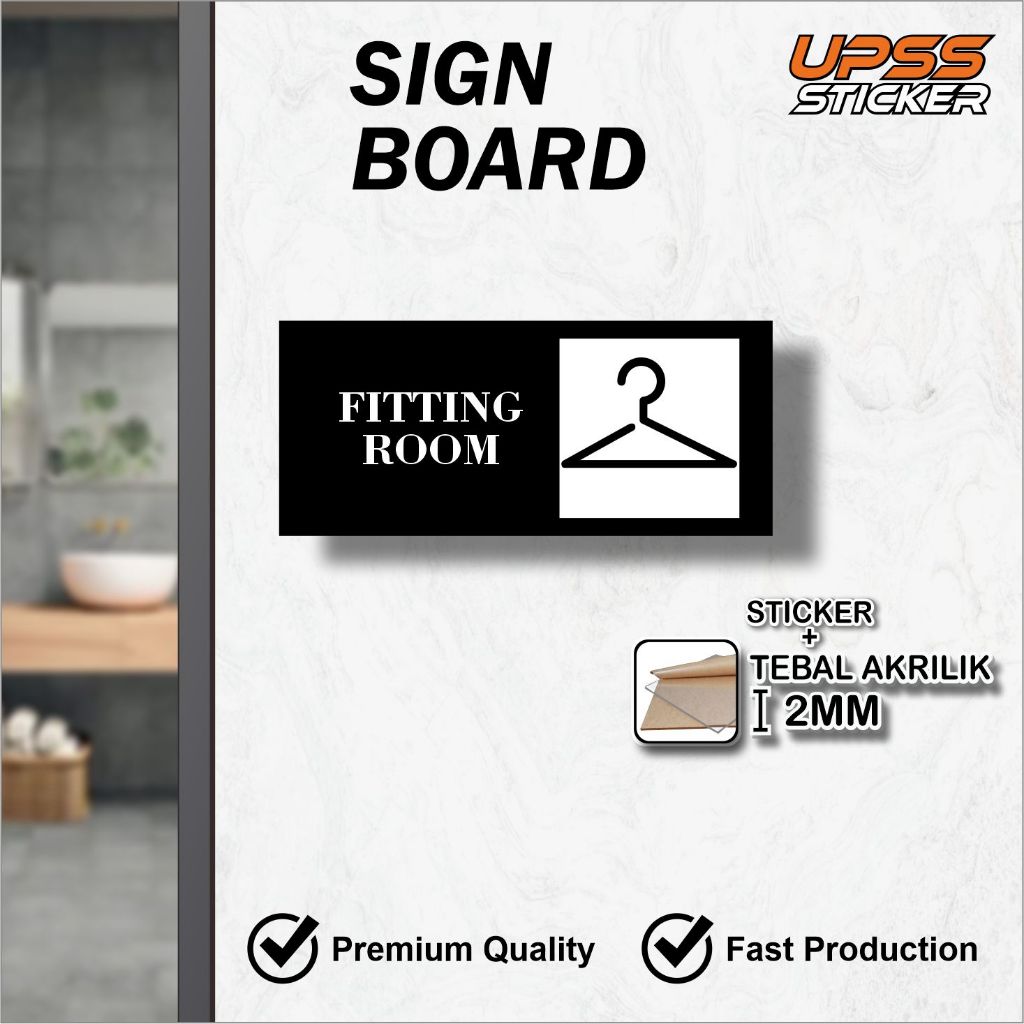 Jual SIGN BOARD TEMPEL KEREN FITTING ROOM | Shopee Indonesia