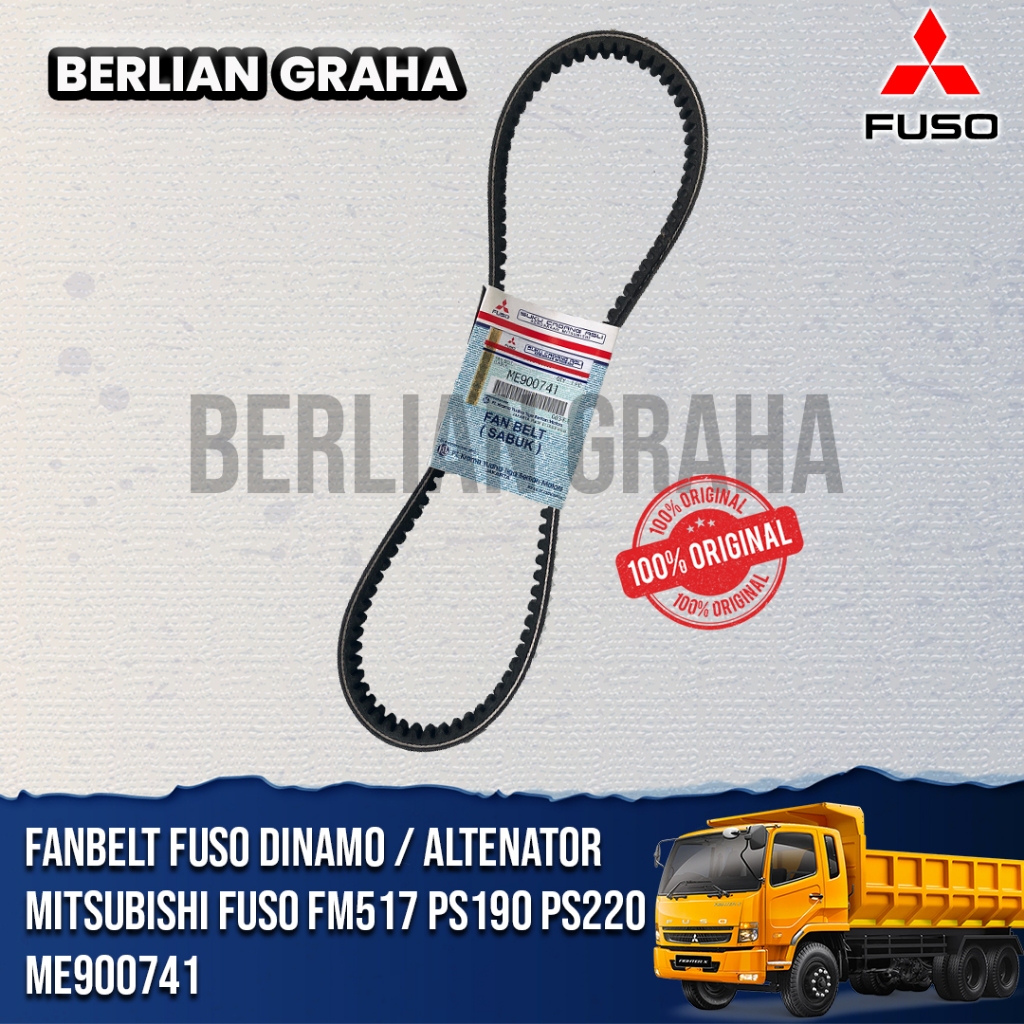 Jual Fanbelt Dinamo / Alternator Fuso FM517 PS190 PS220 1 Set 4 Pcs Original Mitsubishi ...