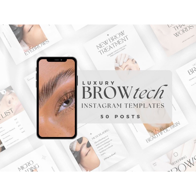 Jual Brow Tech Instagram Templates | Brow Lamination Instagram Template ...