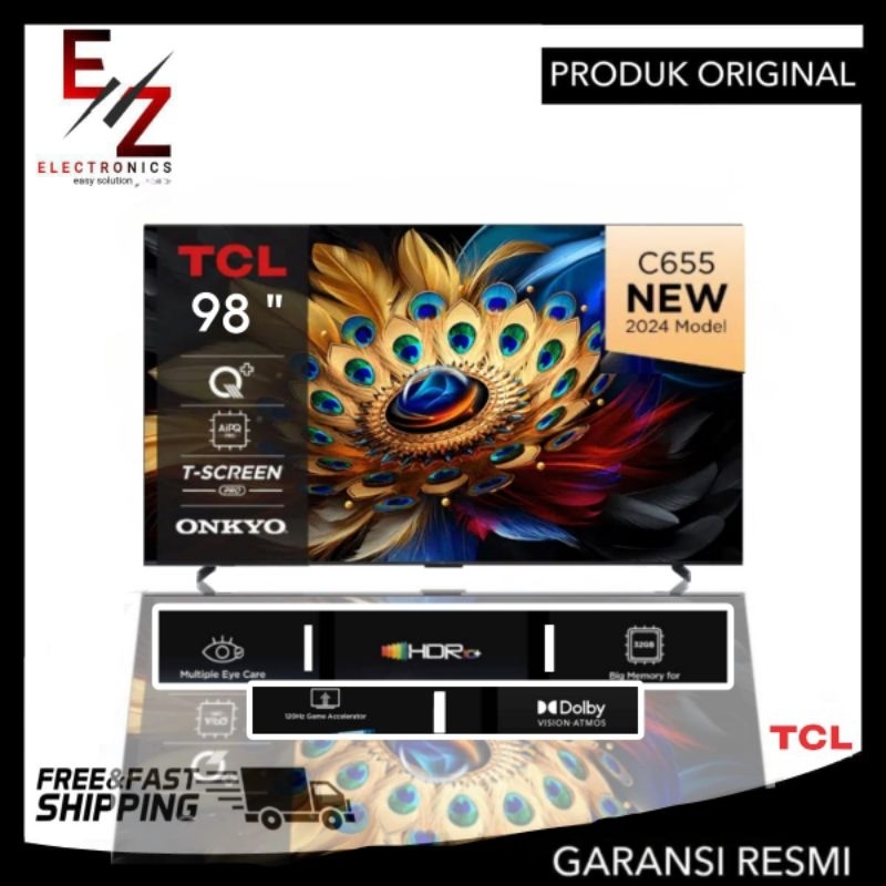 Jual TCL 98C655 LED Smart Google TV 98 Inch UHD 4K HDR Dolby Vision T ...