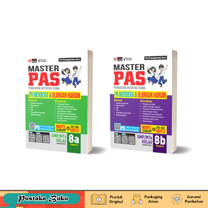 Jual Buku Master PAS PR dan Ulangan Harian SMP/MTs Kelas 8/VIII Semester 1 dan 2 Kurikulum ...