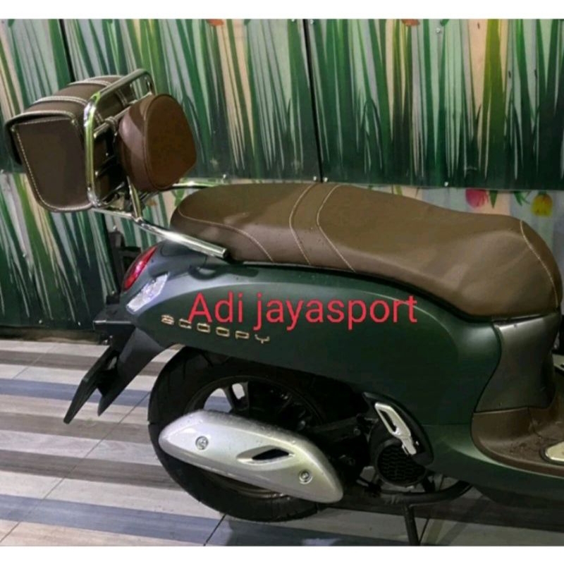 Jual Behel sandaraa Backrack Scooppypy busa mate brown fazzio genio ...