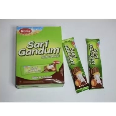 Jual SARI GANDUM 35 GRAM 1 BOX ISI 12 BKS / SARI GANDUM SANDWICH ...