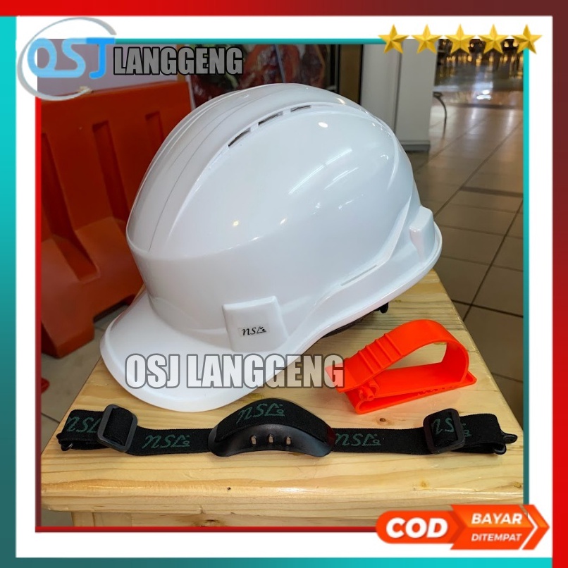 Jual Helm Safety NSA Vented Putih Fastrack Safety Helmet SNI Ventilasi ...