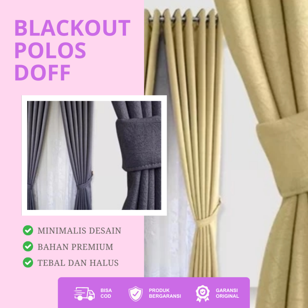 Jual Hordeng Gorden Gordeng Jendela Kamar Aesthetic Blackout Import ...