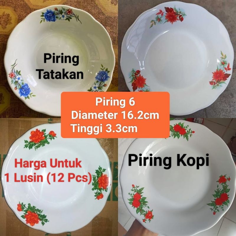 Jual piring kopi piring tatakan piring tambah keramik ukuran 6 inci ...