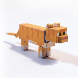Jual Papercraft Minecraft Hewan Kucing (bentuk jadi seperti di foto dan ...