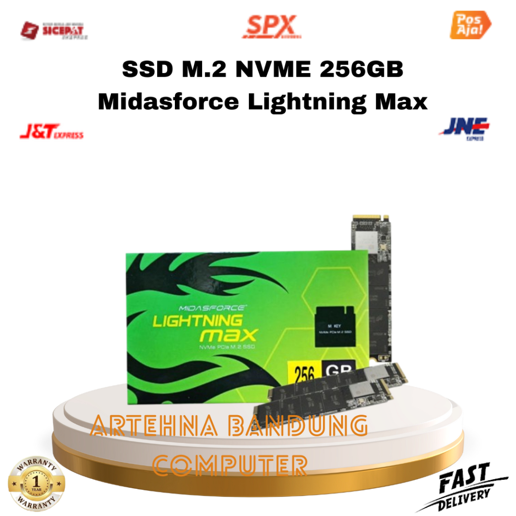 Jual SSD M.2 NVME 256GB Midasforce Lightning Max PCIe Gen3 x4 | Shopee ...