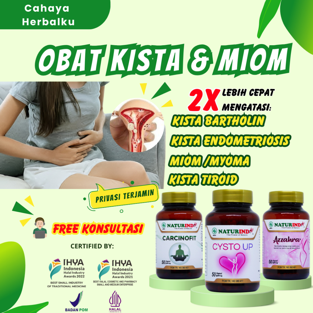 Jual Obat Kista Endometriosis Ovarium Bartholin Ganglion PCOS Miom ...