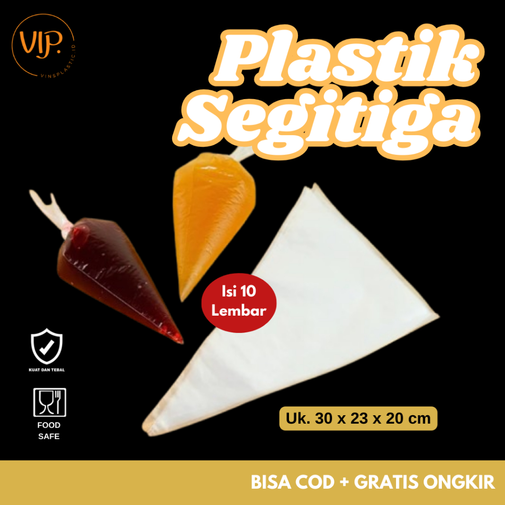 Jual plastik segitiga / plastik buttercream / plastik cream kue isi 10 ...
