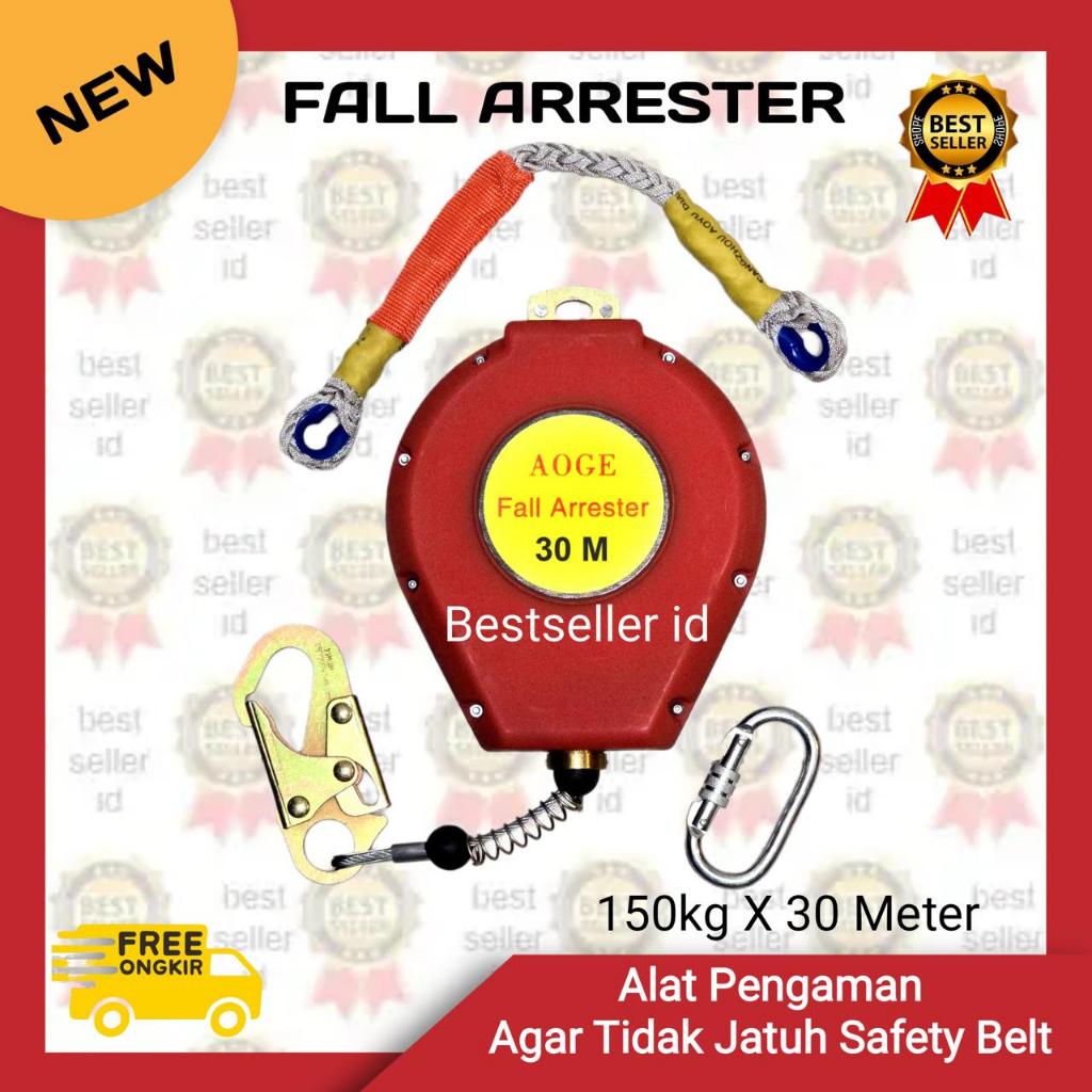 Jual Fall Arrester 30 Meter Retractable Safe Lifeline Safety Prevention ...