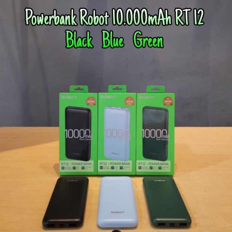 Jual Robot RT12 Powerbank 10000 MAh Type C Micro USB Dual Input Output ...