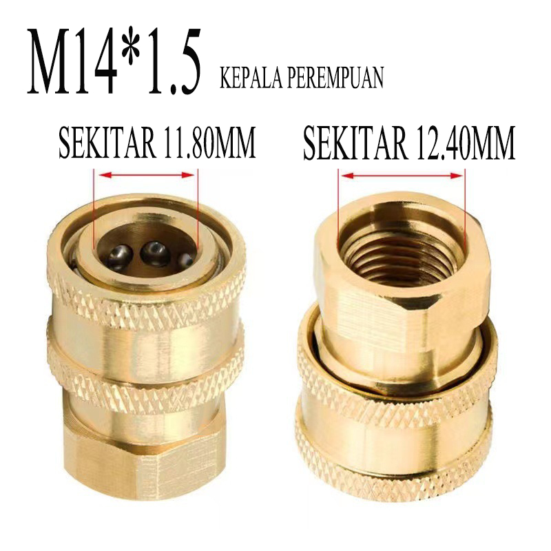 Jual UneedTools 2PCS Konektor Adaptor M22 *1.5 Untuk Pressure Washer 1/ ...