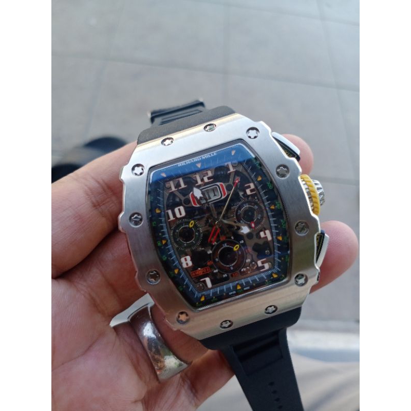 Jual jam tangan pria RM crono hitam | Shopee Indonesia