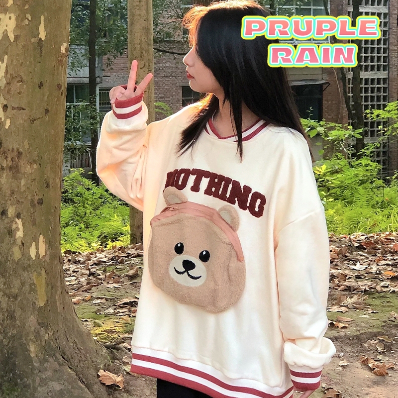 Jual Sweater Oversize Bear Nothing Pouch Unik Beresleting Sweater ...