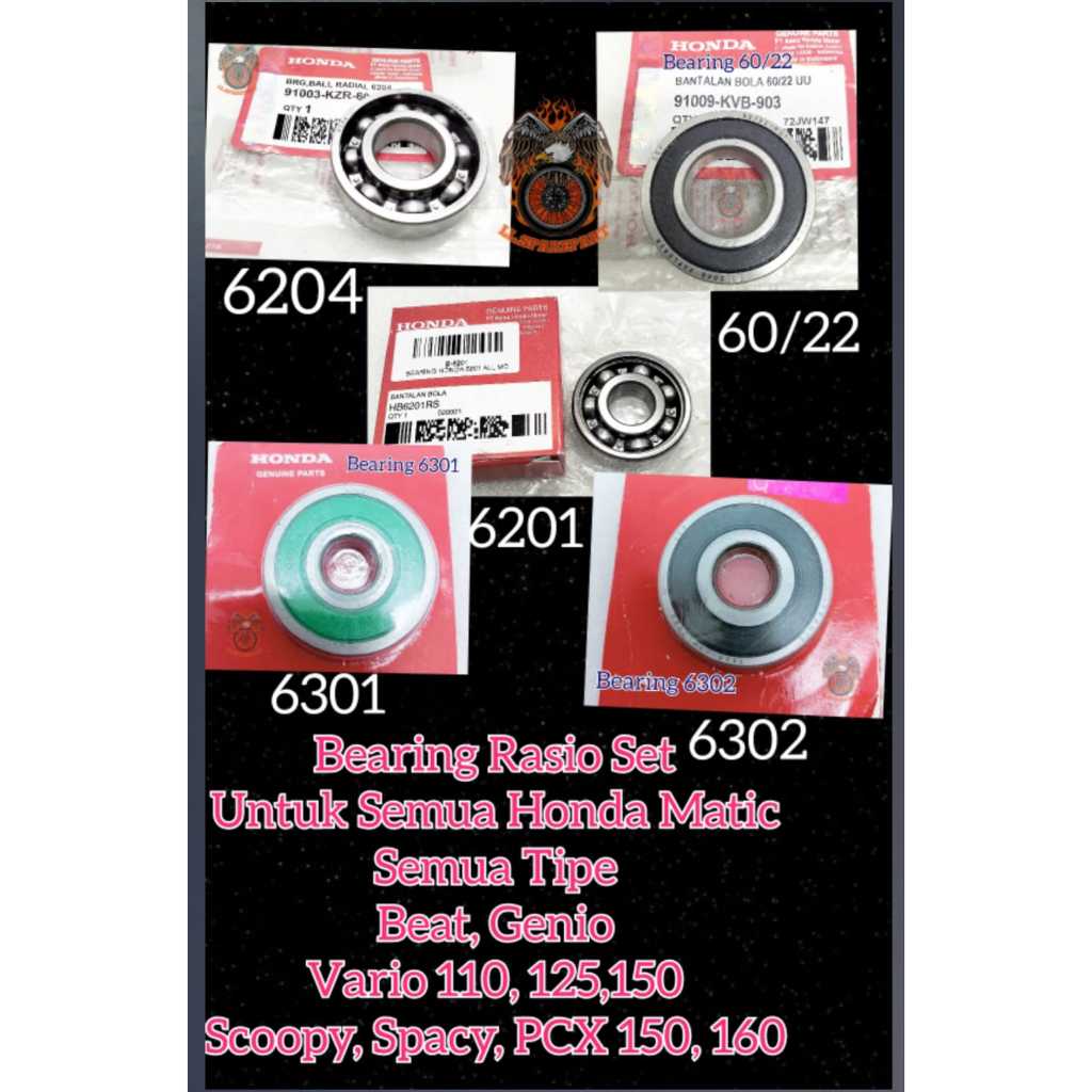Jual BEARING KLAHAR KLAHER GIGI RASIO SET HONDA ASLI ORIGINAL BEAT ...