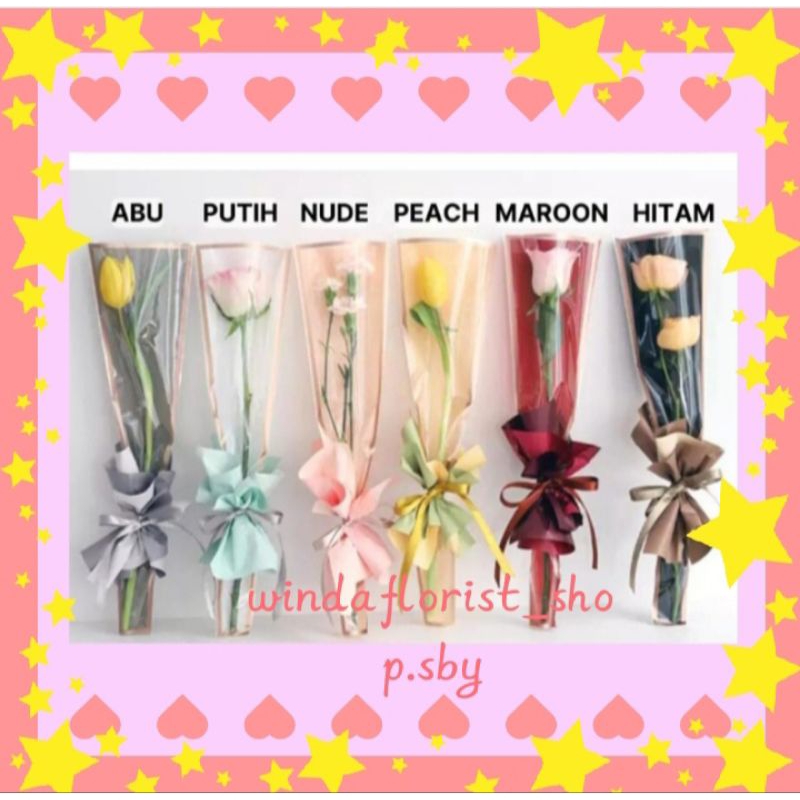 Jual Kantong Bunga Satuan(ECER) Frame List bening | Shopee Indonesia