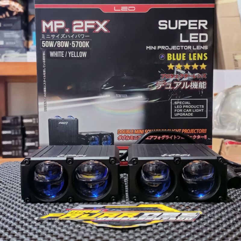 Jual PRO7 MP2FX NEW MINI PROJECTOR DOUBLE LENS SQUARE 50/80W BLUE LENS ...
