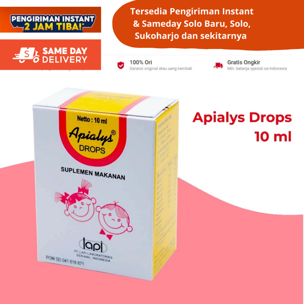 Jual Apialys Drops 10 ml -Suplemen Kesehatan Multivitamin Anak Bayi ...