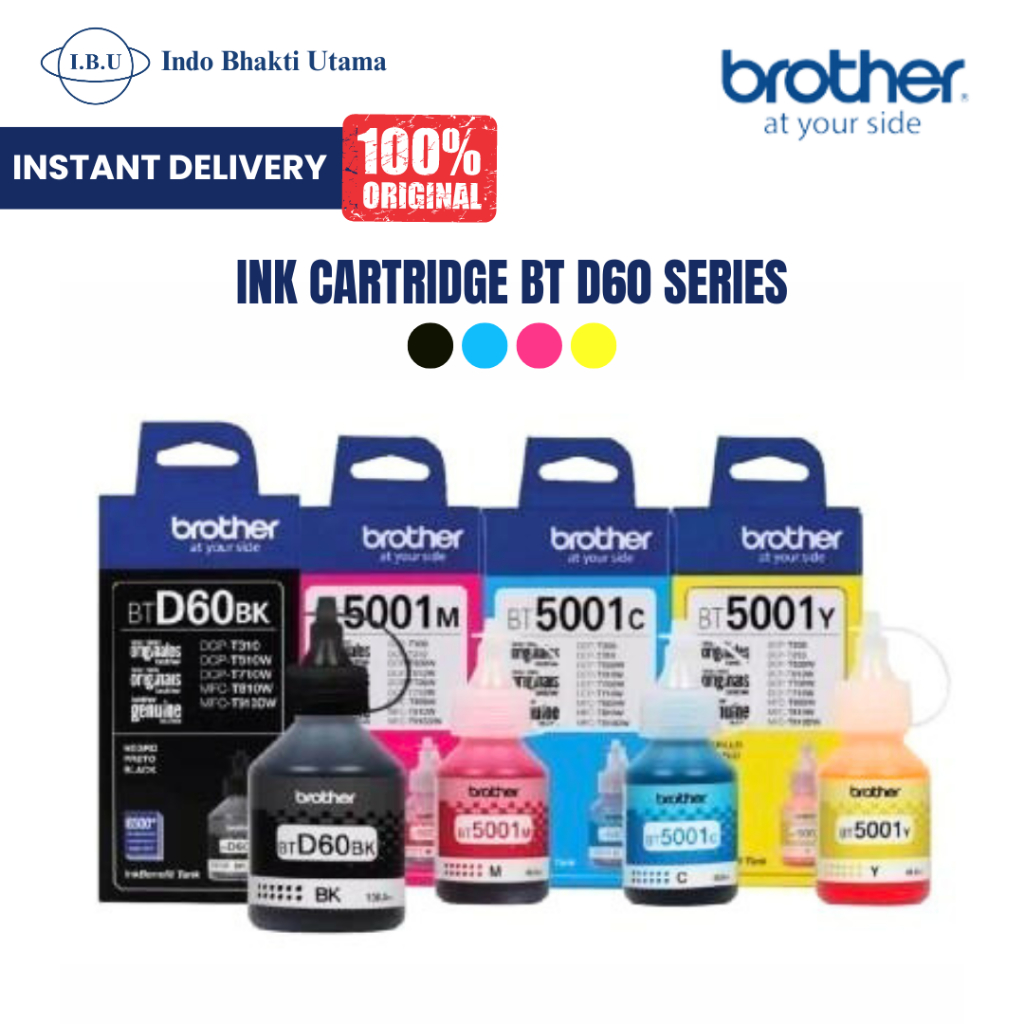 Jual BROTHER INK CARTRIDGE BT D60 BT5000 SERIES - ORIGINAL READY ...