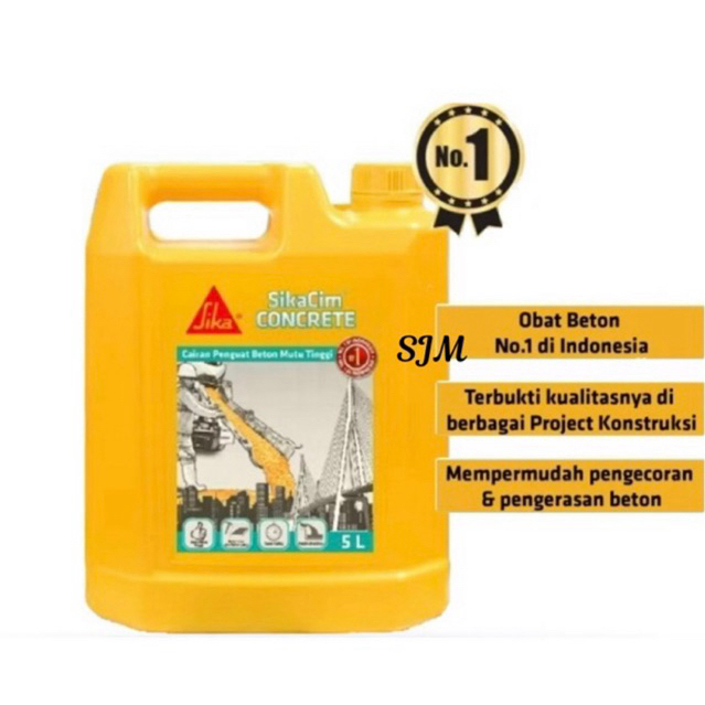 Jual SIKACIM CONCRETE ADDITIVE Pengeras Beton / Obat Cor 5ltr | Shopee Indonesia