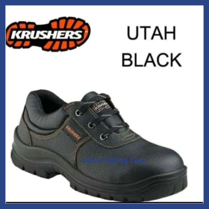 Jual Sepatu Safety Krushers Utah Black Original / Sepatu Krusher Utah ...