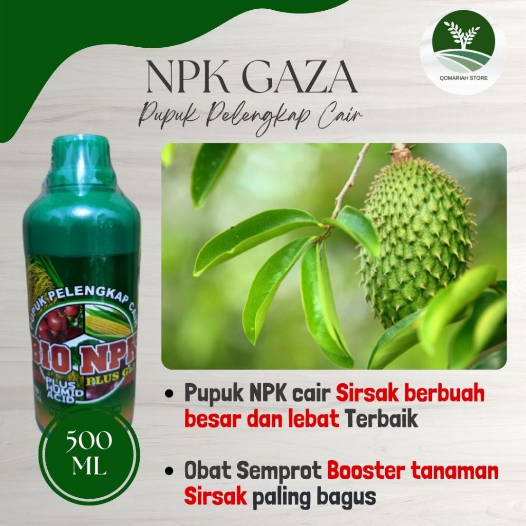Jual Pupuk Organik Booster Buah Sirsak Paling Bagus - NPK GAZA 500ml - Obat Semprot Penyubur ...