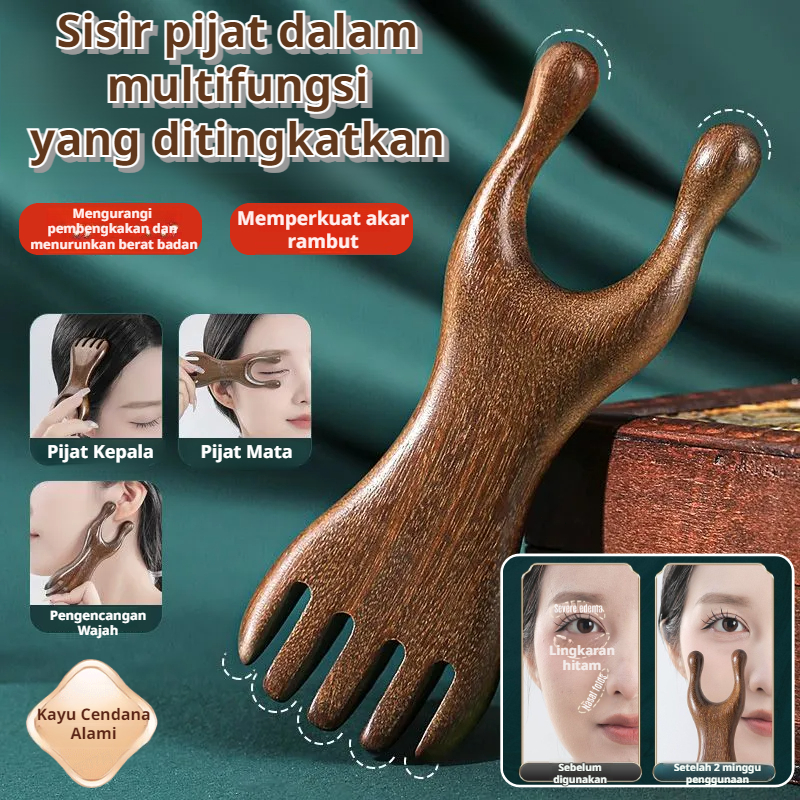 Jual [Sisir&Gambar&Minyak]Sisir Pijat Katak Kayu Cendana Yang ...